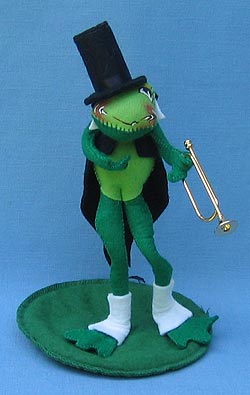 Annalee 10" Frog in Top Hat with Tails and Brass Bugle - Mint - 1987 ...